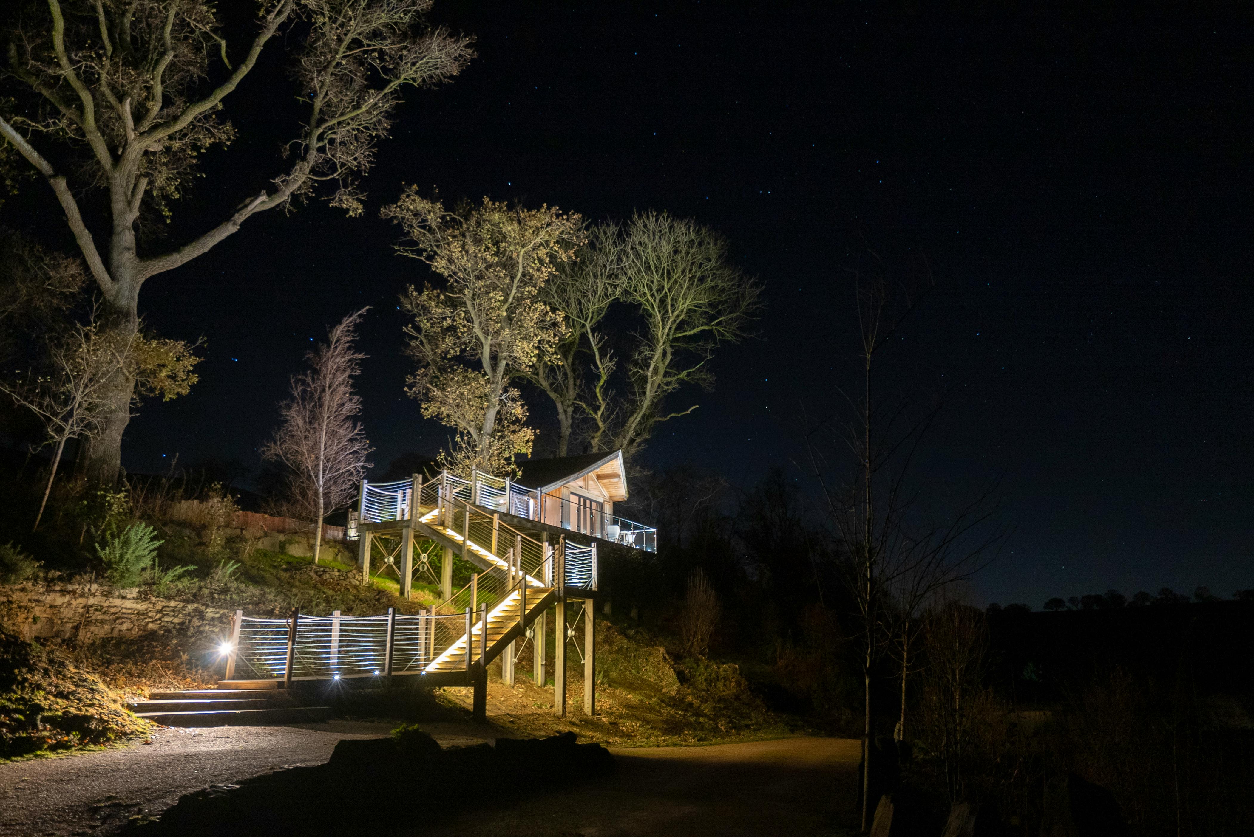 Heartwood Treehouse - a luxurious hot tub treehouse in rural Mid Wales.