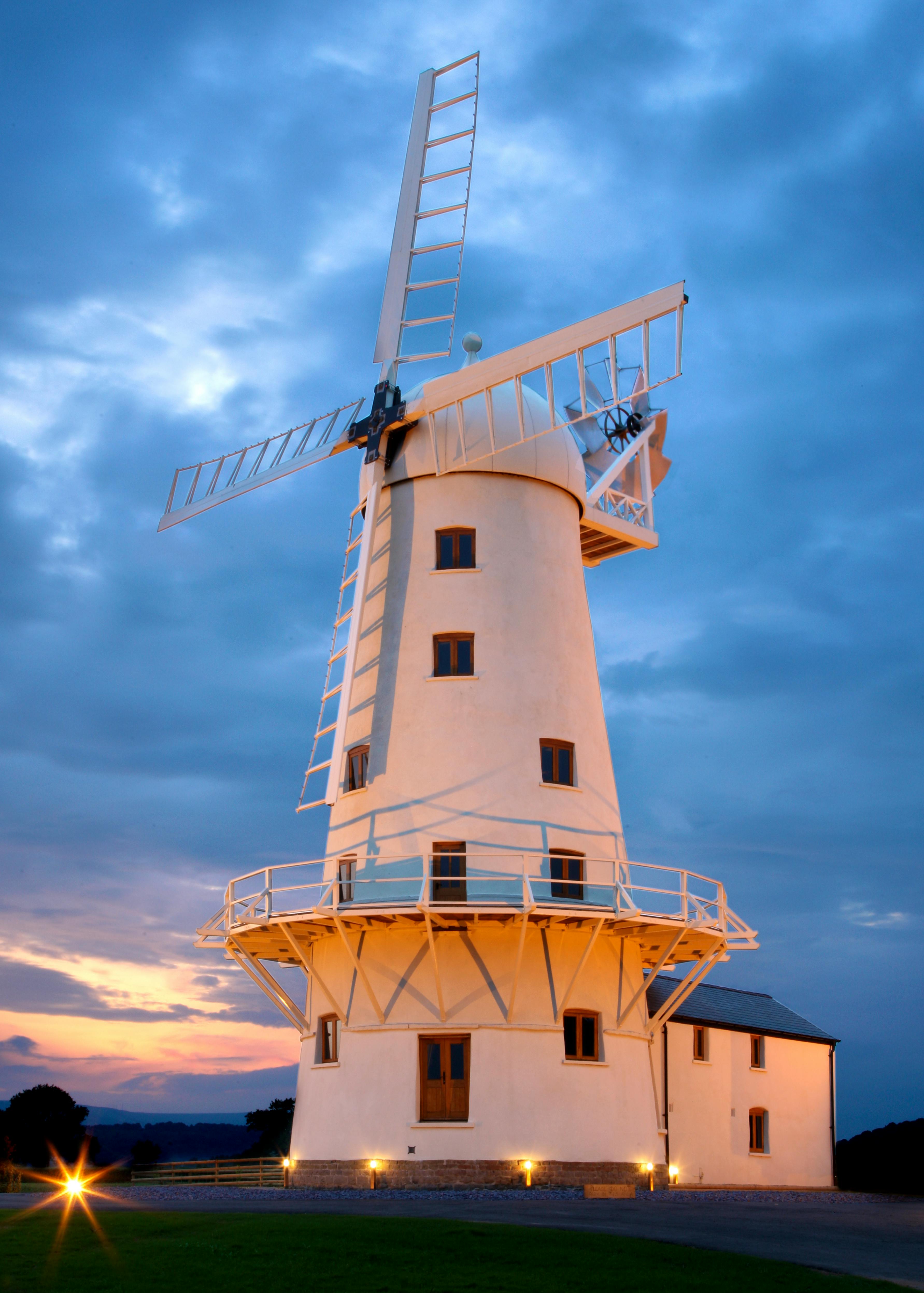 Llancayo Windmill, space for twelve in this Welsh windmill.