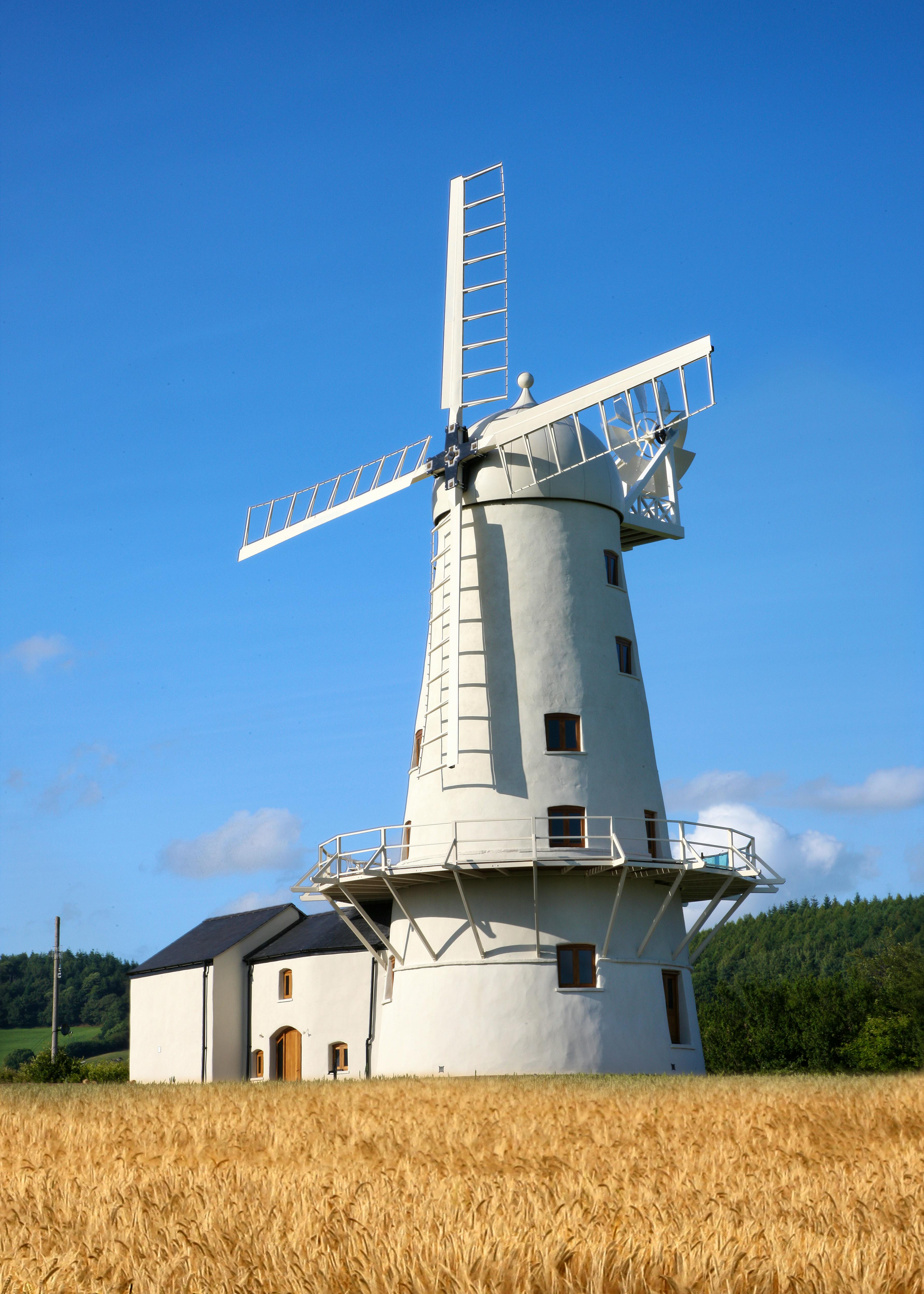Llancayo Windmill, space for twelve in this Welsh windmill.