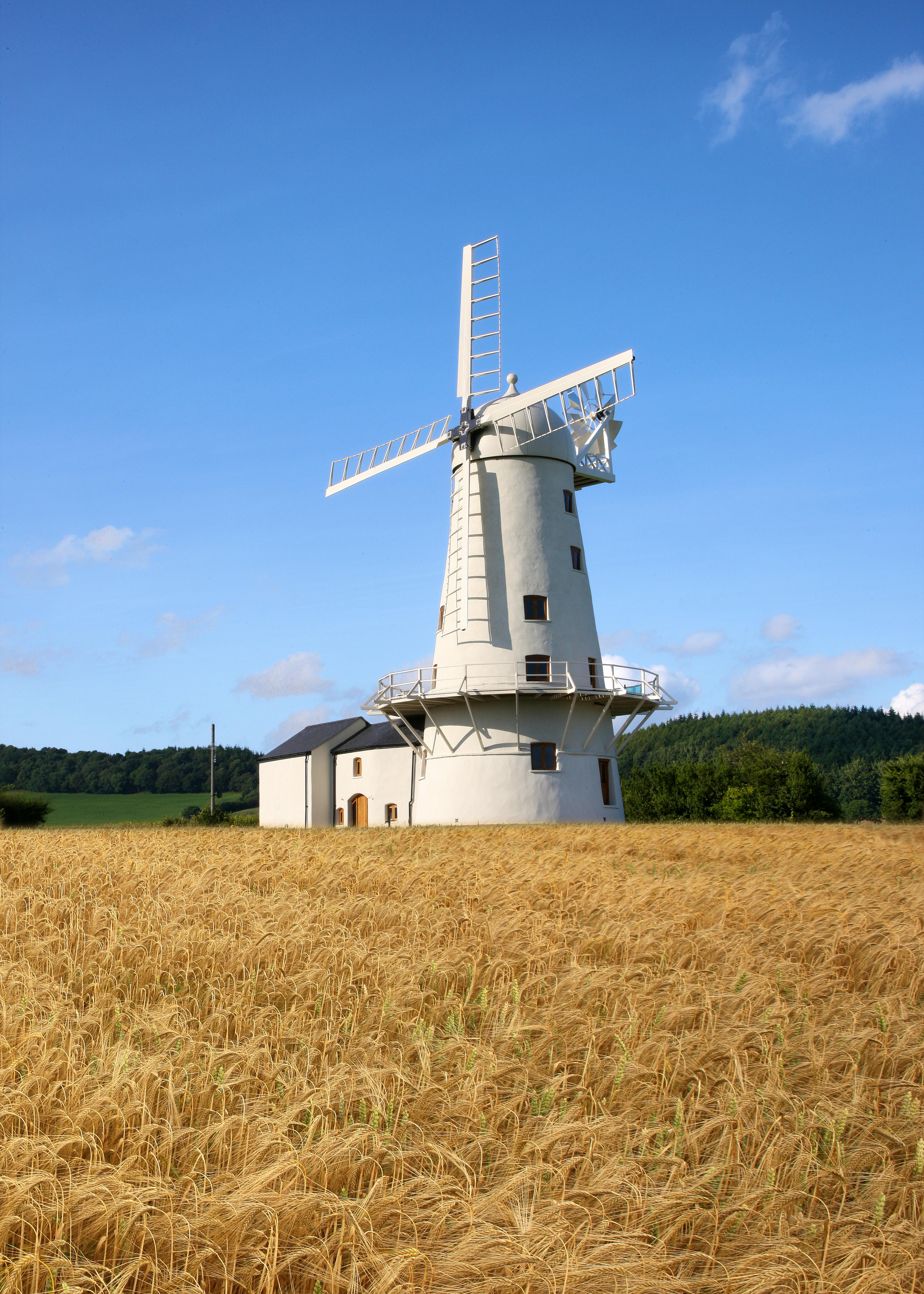 Llancayo Windmill, space for twelve in this Welsh windmill.