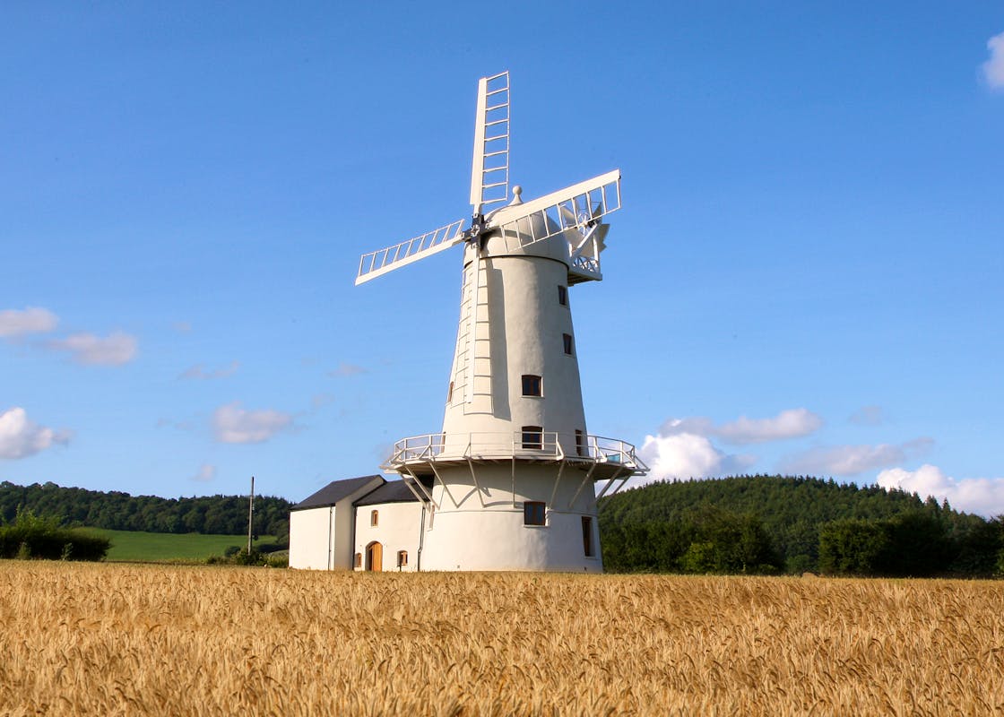Llancayo Windmill, space for twelve in this Welsh windmill.