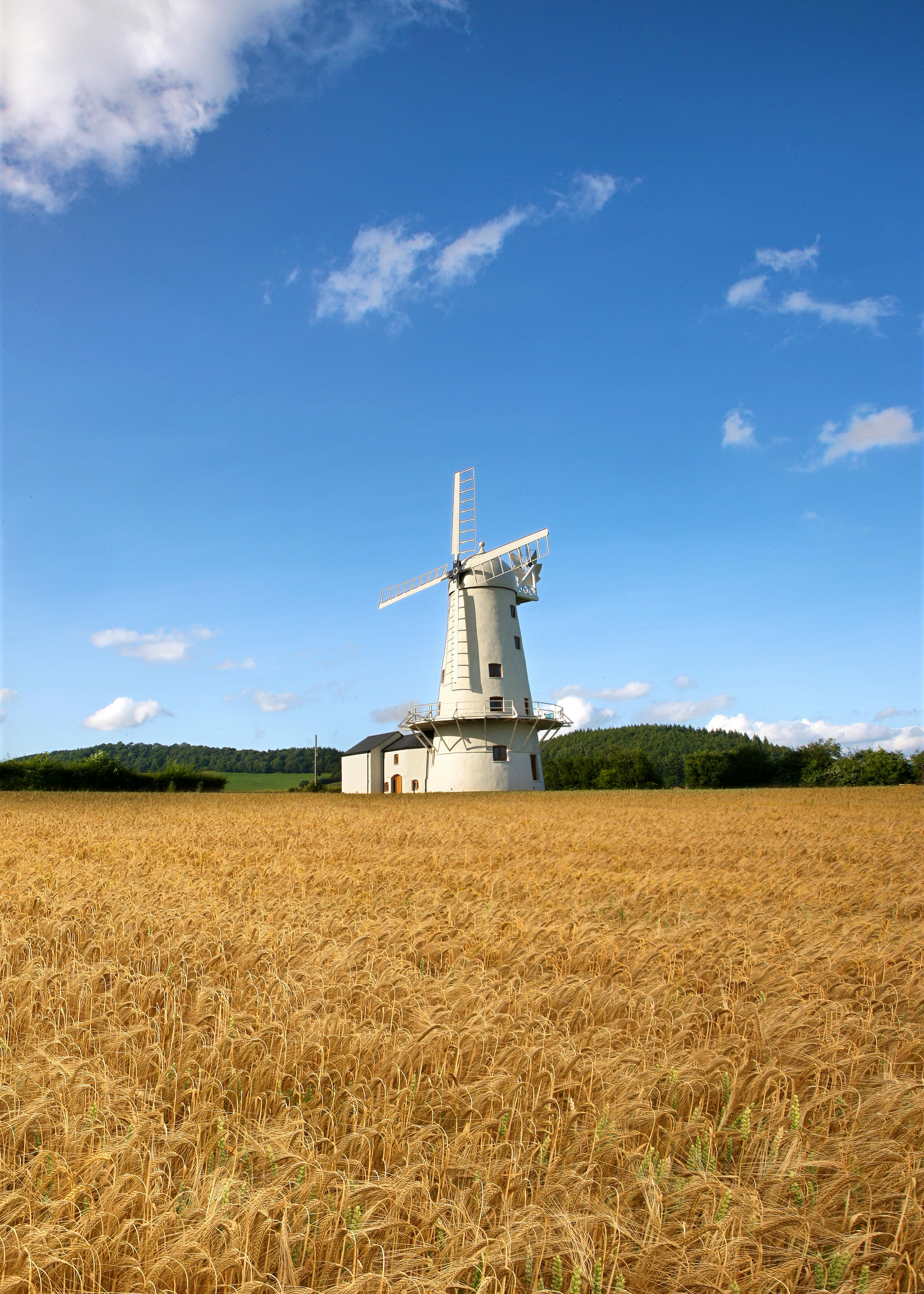 Llancayo Windmill, space for twelve in this Welsh windmill.