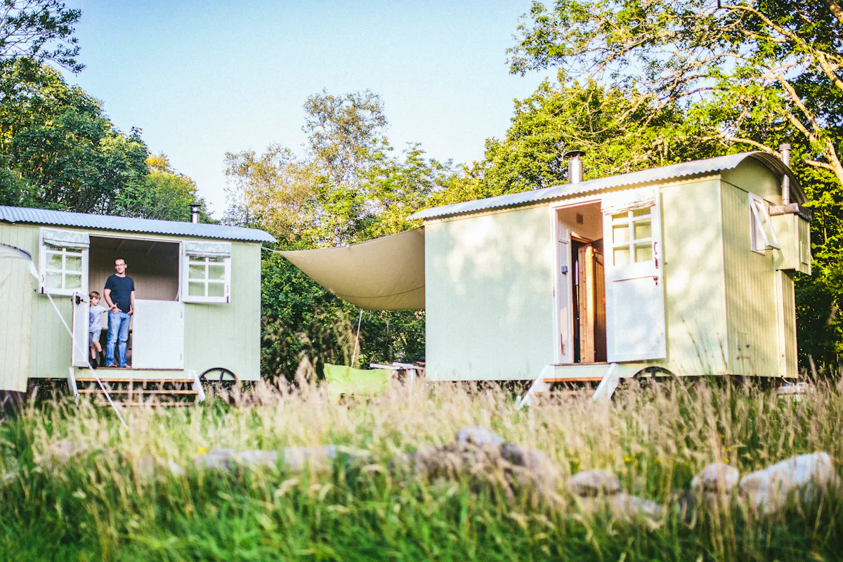 Snowdonia Glamping Shepherds Huts - Two charming huts