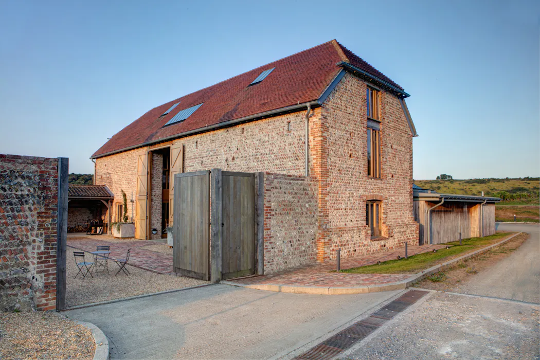 Flint Barns, gorgeous home from home accommodation on a Sussex wine estate.
